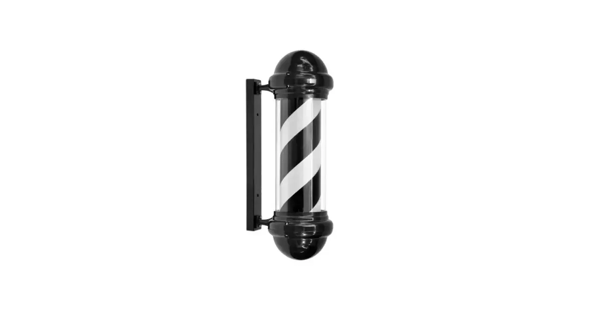 Barber Pole Black & White (black body) barberforgó 76cm - BARBERdepo ...