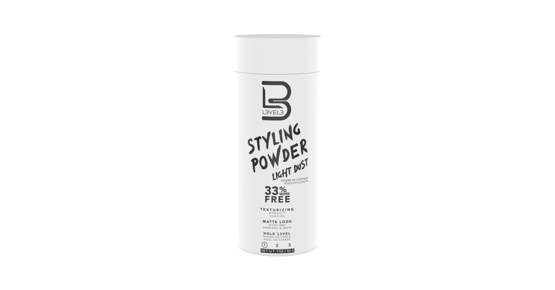L3VEL3 Styling Hair Powder Light Hold hajpor 30g - BARBERdepo Online Áruház