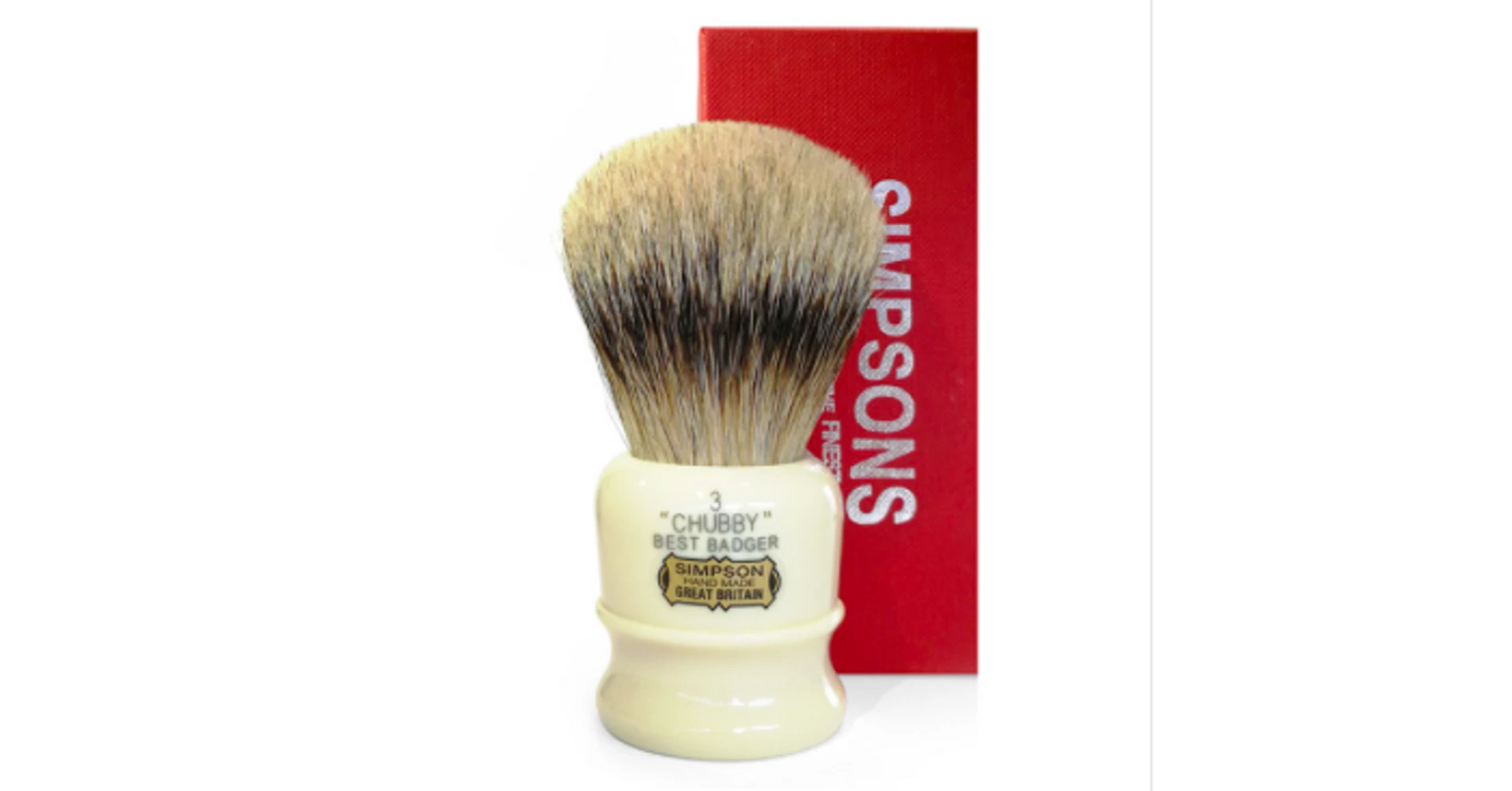 Simpsons Chubby CH3 Best Badger Shaving Brush - BARBERdepo Online Store