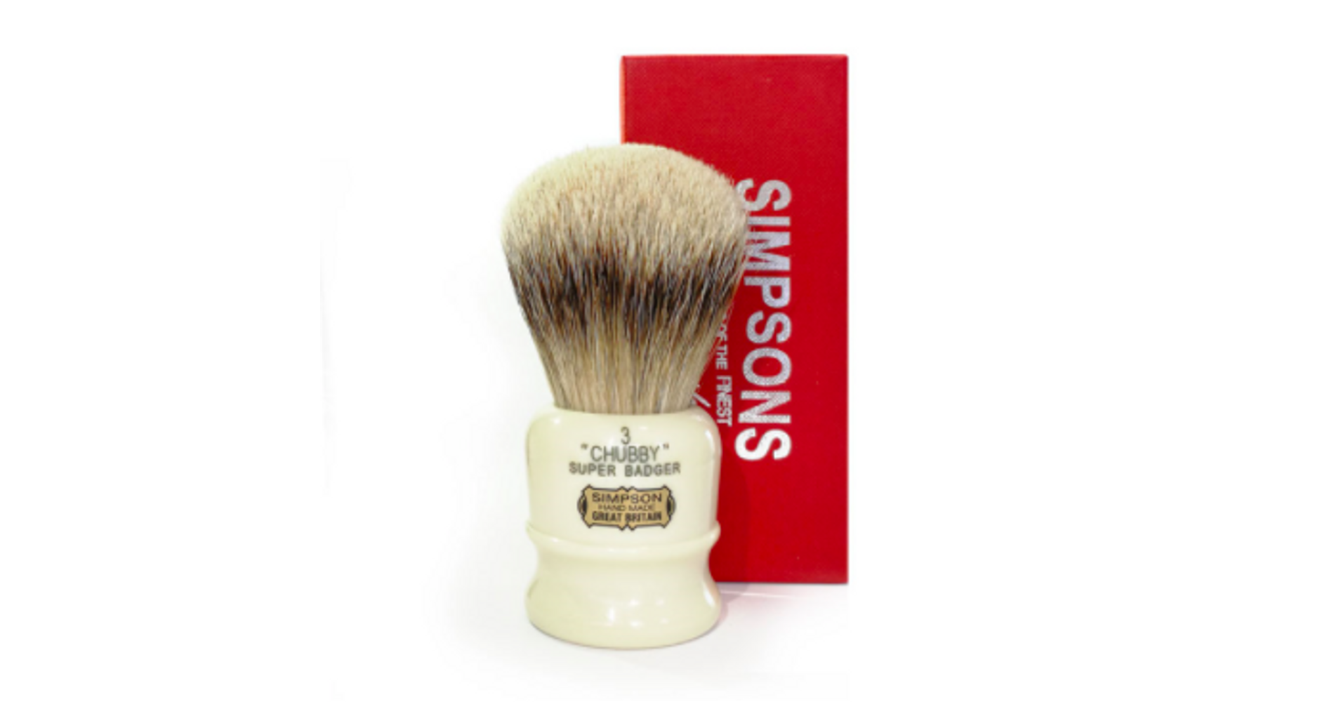 Simpsons Chubby CH3 Super (Silvertip) Badger Shaving Brush - BARBERdepo ...